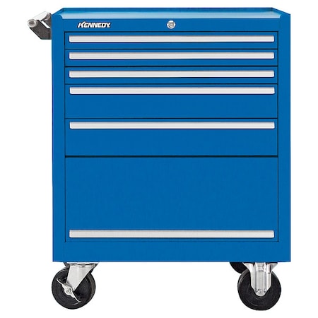 Kennedy Rolling Tool Cabinet, 5 Drawer, Blue, 27 in W 275XBL | Zoro