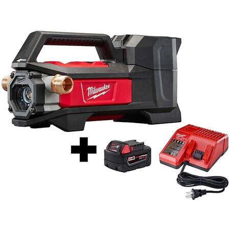 Milwaukee Tool Cordless Transfer Pump Kit, 18 V, Reinforced Nylon, 3/4 ...