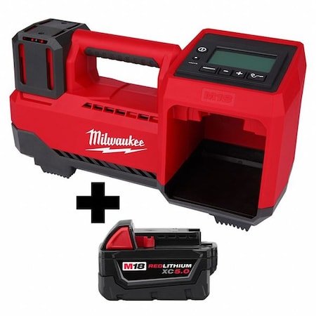 Milwaukee Tool M18 Inflator, M18 XC5.0 Battery 2848-20, 48-11-1850 | Zoro
