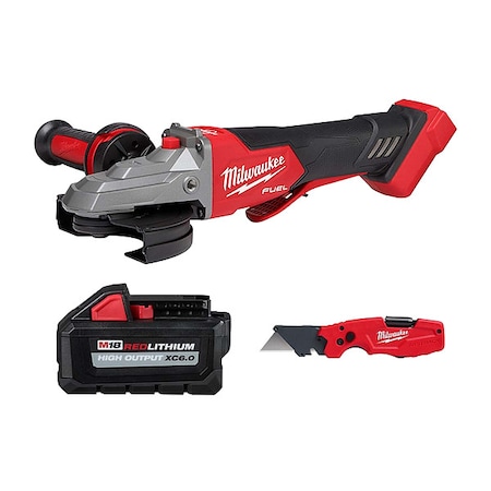 Milwaukee Tool FASTBACK 6-IN-1 Utility Knife + M18 FUEL 5" Flathead ...