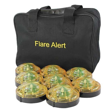 Flarealert LED Road Flare Kit, Yellow, 120 FPM, Magnetic Base ...