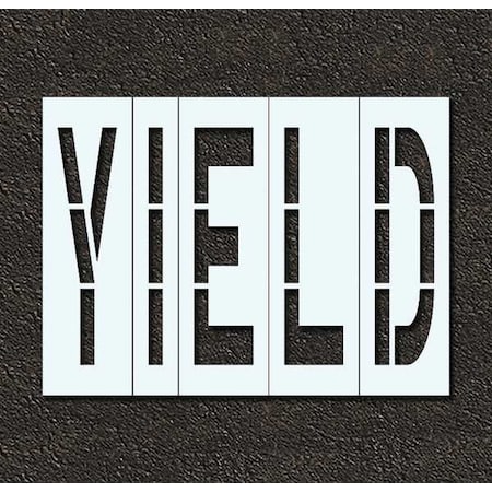 Rae Pavement Stencil, Message, Yield, 96 in Character Height, Highway ...