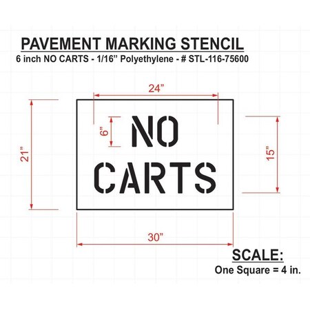 Rae Golf Course Stencil, No Carts, 15 in STL-116-75600 | Zoro