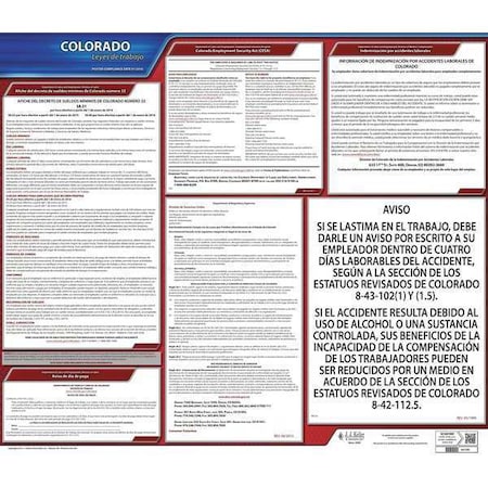 Jj Keller Labor Law Poster, Spanish, CO, Plastic 200-CO | Zoro