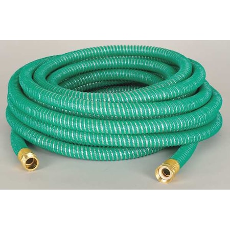 Tuff Guard 5/8 in ID x 50 ft L Water Hose, Rubber Tube, Green, Brass x ...