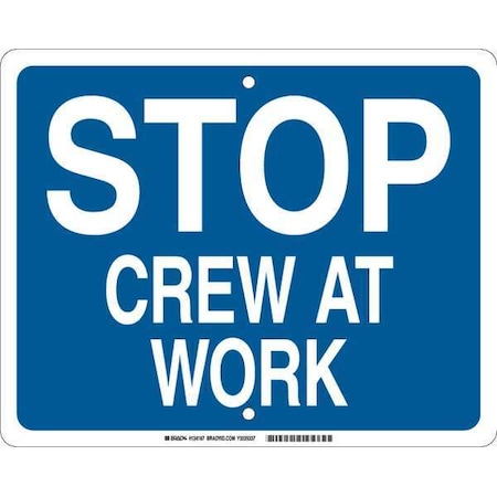 Brady Railroad Stop Sign, 15" W, 12" H, English, Aluminum, Blue 134187 ...