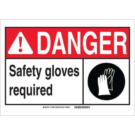 Brady Danger Sign, 10 in Height, 14 in Width, Plastic, Rectangle ...