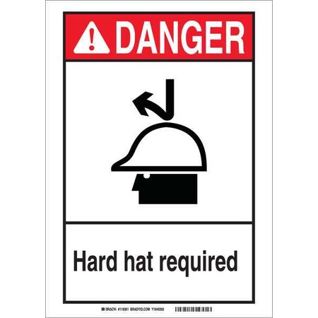 Brady Danger Sign, 10 in Height, 14 in Width, Plastic, Rectangle ...