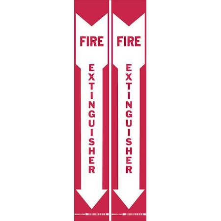 Brady Fire Extinguisher Sign, 24 in Height, 4 in Width, Plastic ...