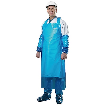 Polyco Apron, Polyolefin, Blue, 55 in, Universal 48500 | Zoro