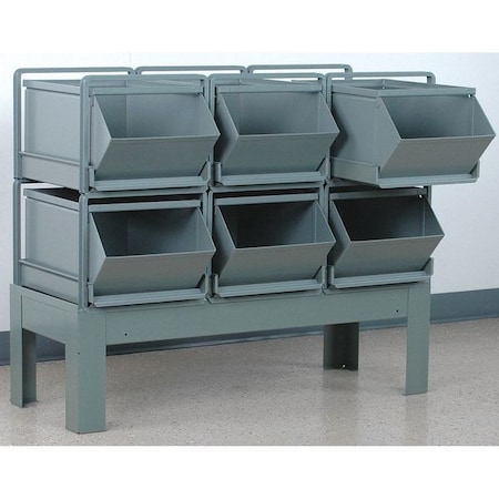 Stackbin Steel Sectional Stacking Bin, 46 in D x 36 in H x 24 in W, 2 ...
