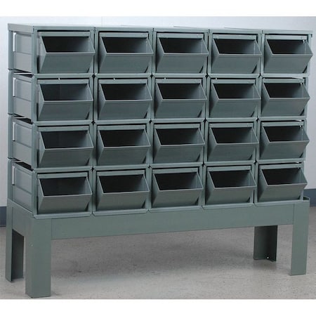 Stackbin Steel Sectional Stacking Bin, 54 1/4 in D x 42 in H x 18 3/4 ...