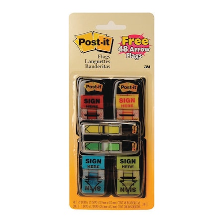 Post-It Post-itFlags 680SH4VA 1"x1.7", PK12 680-SH4VA | Zoro