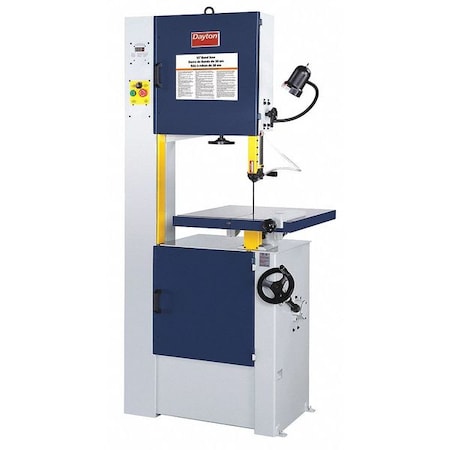 Dayton Vertical Band Saw, 10" x 15" Rectangle, 10" Round, 10 in Square ...