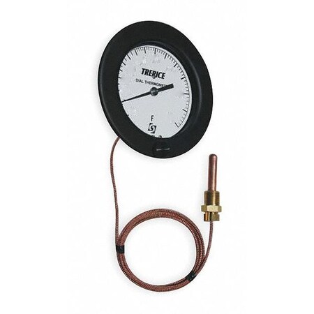 Trerice Analog Panel Mt Thermometer, 0 to 100F V80345050B0110 | Zoro