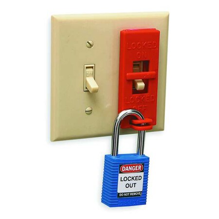Brady Wall Swtch Lckout, Red, 9/32 In. Dia., PK6 65696 | Zoro