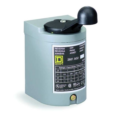Square D Switch, Drum Reversing, Plastic Handle 2601AW2 | Zoro