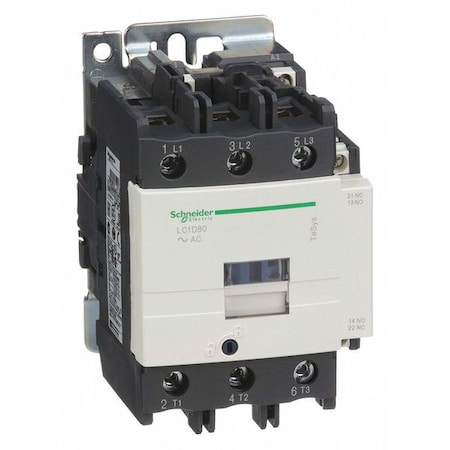 Schneider Electric IEC Magnetic Contactor, 1NC/1NO, 120V AC, 3 P, Non ...