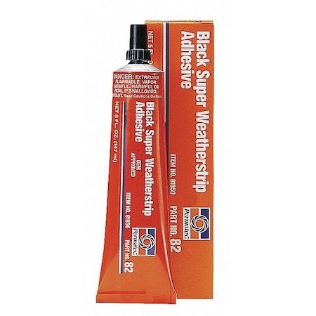 Permatex Weatherstrip Adhesive, 5 Oz Tube, Black 81850 | Zoro