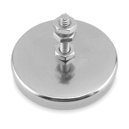 Zoro Select Round Base Post Magnet, 25 lb. 3DYA4 | Zoro