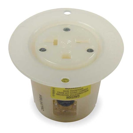 Hubbell Wiring Device-Kellems Flanged Receptacle, 20 A Amps, 250V AC ...