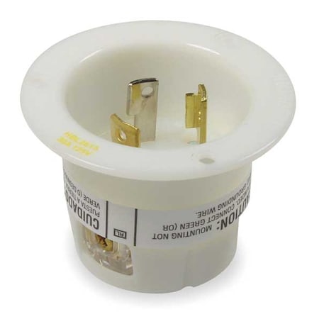 Hubbell Wiring Device-Kellems Flanged Locking Inlet, 30 A, 125V AC ...