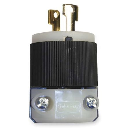 Hubbell HBL7545C 15A Twist-Lock Plug 2P 2W 125VAC L1-15P BK/WT | Zoro.com