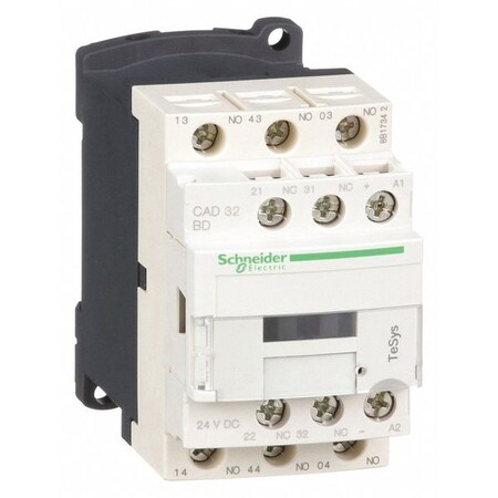 Schneider Electric IEC Control Relay, 3NO/2NC, 24VDC, 10A CAD32BD | Zoro