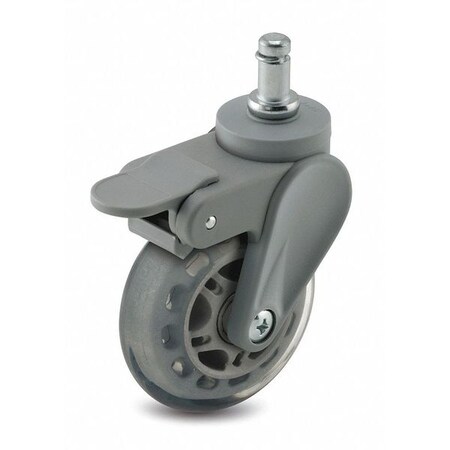 Shepherd Hardware Swivel Stem Caster w/Brake, 3 In, 120 lb PEC30223GR ...