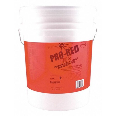 Diversitech condenser Coil Cleaner, Alkaline, 5Gal, Red Pro-Red+5 | Zoro