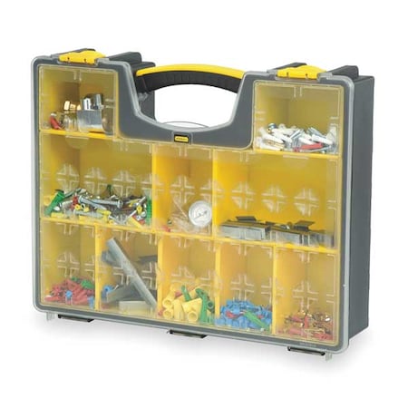 Stanley Compartment Box with 10 compartments, Plastic, 4-1/8" H x 16-1/ ...