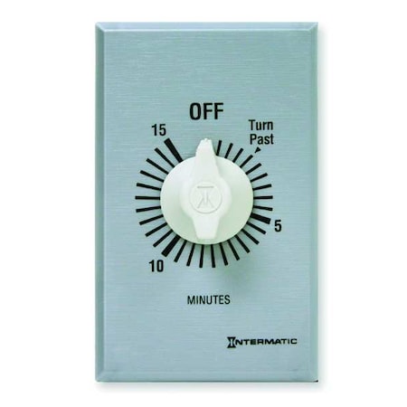 Intermatic Timer, Spring Wound, 15 Min, DPST, Silver FF415M | Zoro
