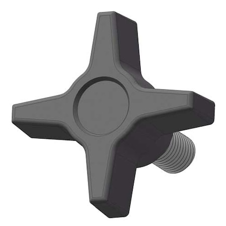 Innovative Components Four Prong Knob with Screw, 3/8-16 Thread Size, 1.125"L, Steel GN6C07504P7 ...