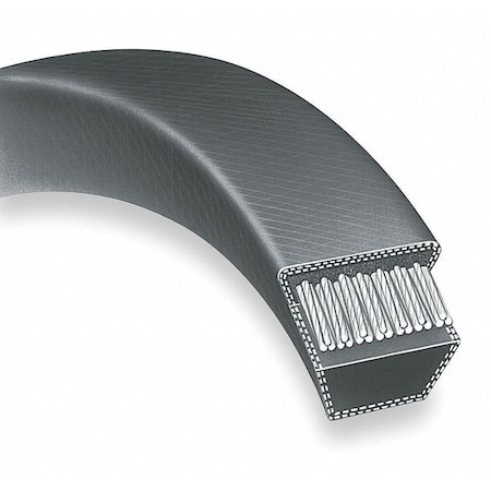 Dayton 4L440 V-Belt, 44 in Outside Length, 1/2 in Top Width, 5/16 in ...