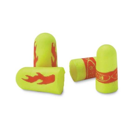 3M Disposable Corded Ear Plugs, Bullet Shape, 33 dB, Orange/Yellow, 200 ...