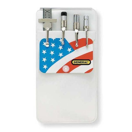 General Tools Pocket Tool Kit, 4 PC S008 | Zoro