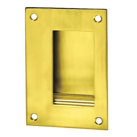 Rockwood Recessed Pull Handle, Polished Brass, Clips/Fasteners 94.3 | Zoro