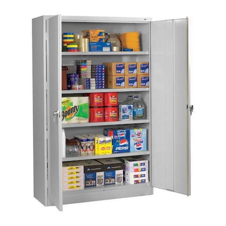 Tennsco Shelving Storage Cabinet, 78 in H, 48 in W, Light Gray, 0 ...