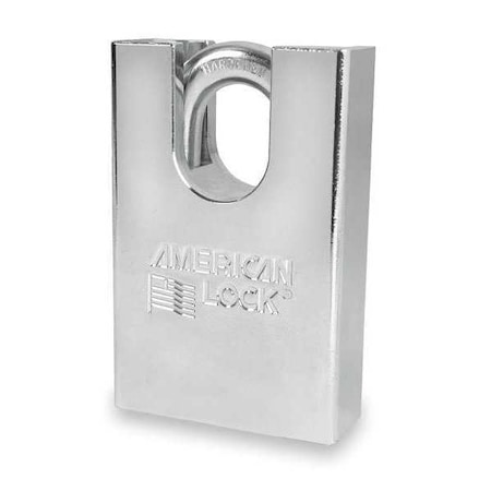 American Lock Custom Padlock, Chrome Plated, Hardened Solid Steel Body ...