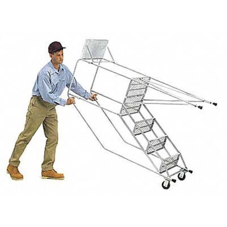 Ballymore 83" H Steel Tilt and Roll Ladder, 5 Steps, 450 lb. Load ...