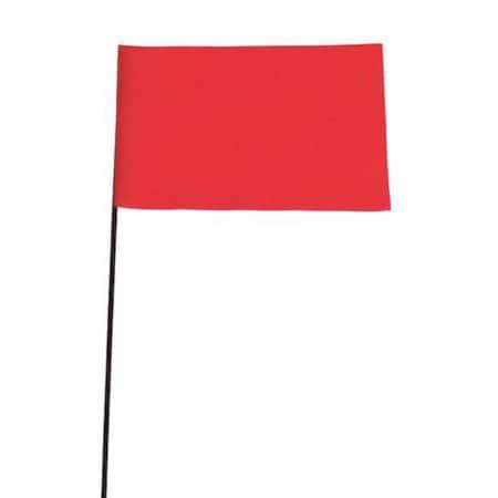 Zoro Select Marking Flag, Fluor Orange, Vinyl, PK100 3JVT1 | Zoro