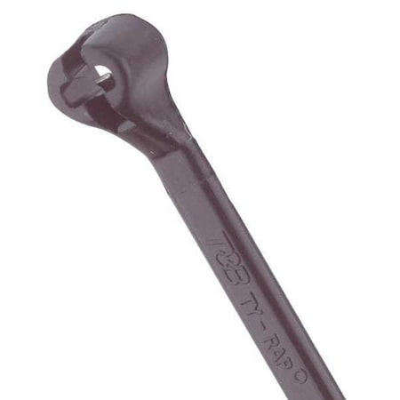 Ty-Rap Cable Tie, 4 in L, 5/8 in Max Bundle Dia., Black, Nylon 6/6, 18 ...