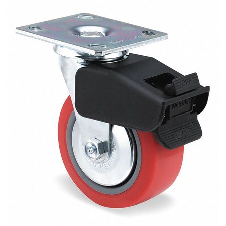 E.R. Wagner Swivel Plate Caster w/4-Position Directional Lock, 600 lb ...