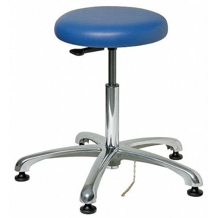 Bevco Backless ESD Backless Pneumatic Stool, 300 lb. Weight Limit, Blue ...