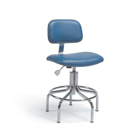 Bevco Cleanroom Pneumatic Task Chair, Upholstered, 300 lb. Weight Limit ...