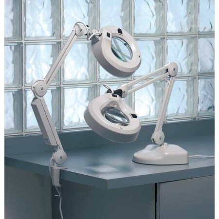 Luxo Magnifier Light, 2.25, Light Grey, Arm 30In KFL026030 | Zoro