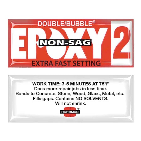 Hardman Epoxy Adhesive, Double/Bubble Non-Sag Extra Fast Setting Series ...