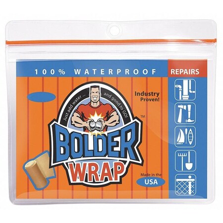 Bolder Wrap Bonding Tape, 2 In x 8 ft, 0.5 mil, White WRAP-2X8 | Zoro