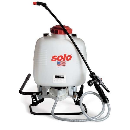 Solo 3 gal Backpack Sprayer, Poly, 48 in L Hose, 20 in L Wand, Cone ...