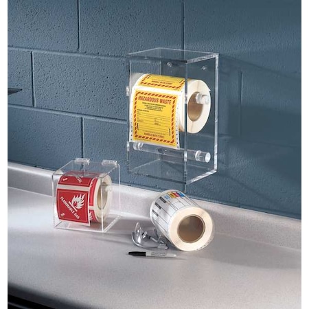 Brady Safety Label Dispenser, Plastic, Clear, Win PD934A | Zoro